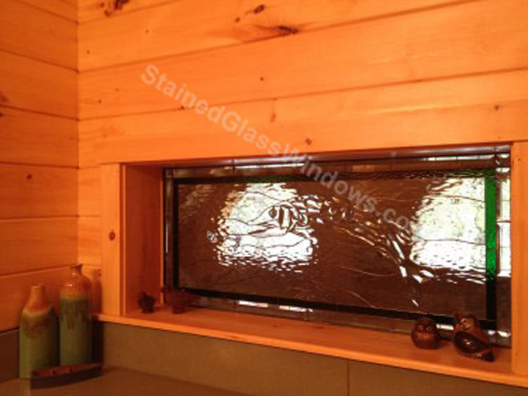 Custom Beveled Fish Window Insert - StainedGlassWindows.com