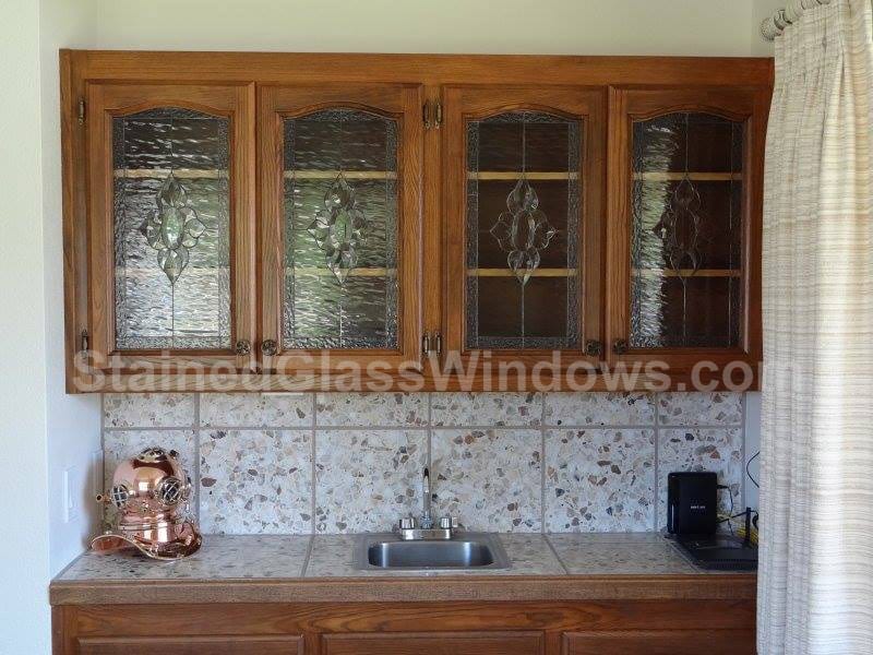 Beautiful Leaded WaterGlass & Beveled Cabinet Inserts ...