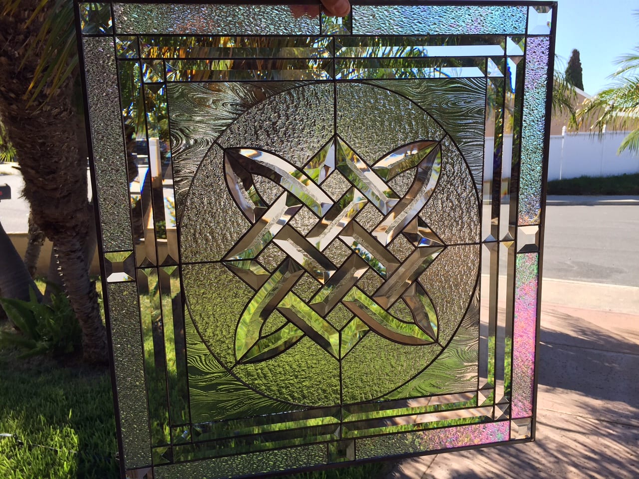 The "Tullamore" Beveled Irish Celtic Knot Leaded Stained Glass Window ...