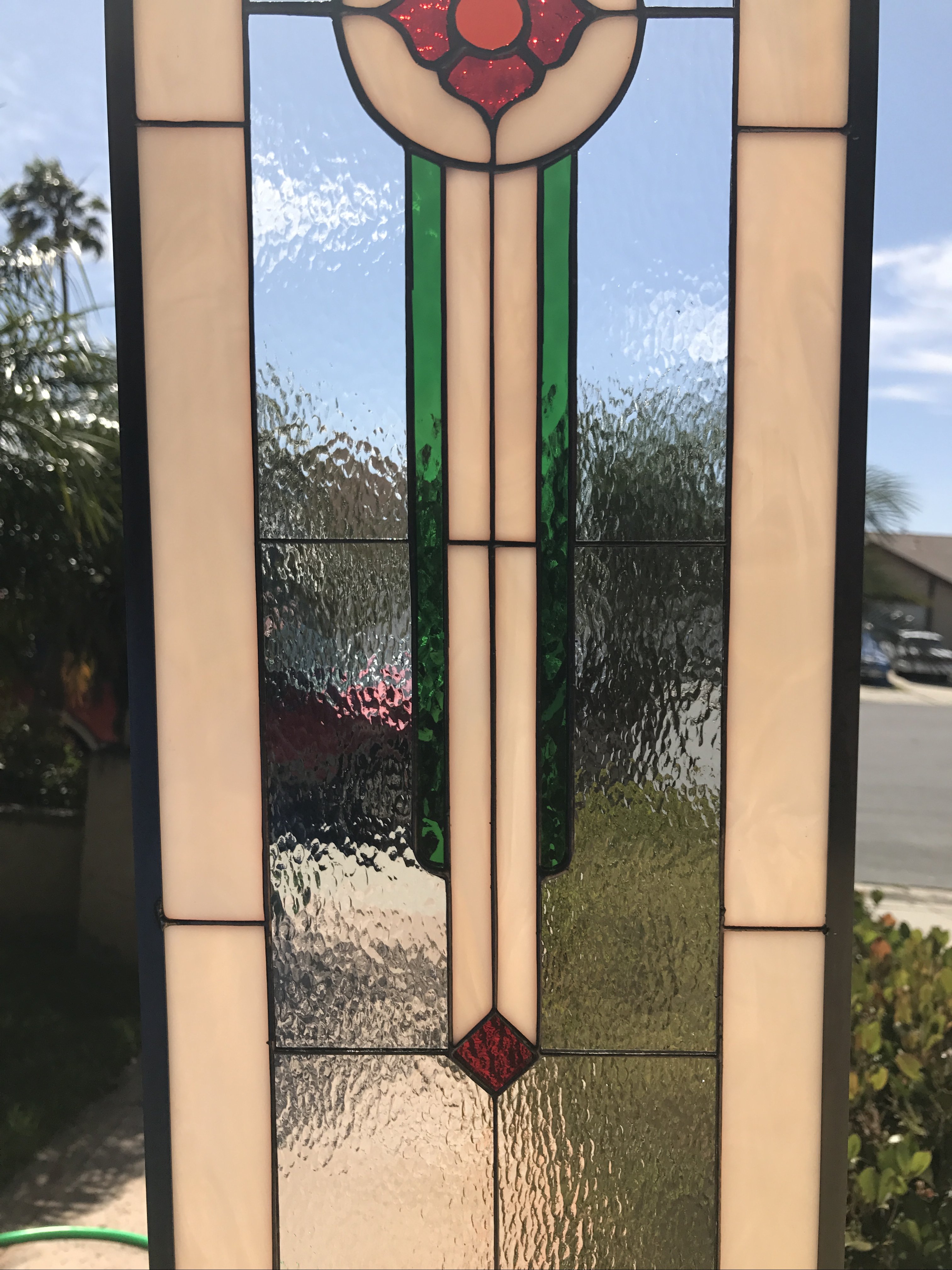 Simple and Classic!! The ” Shelton ” Stained Glass Window Panel Or ...