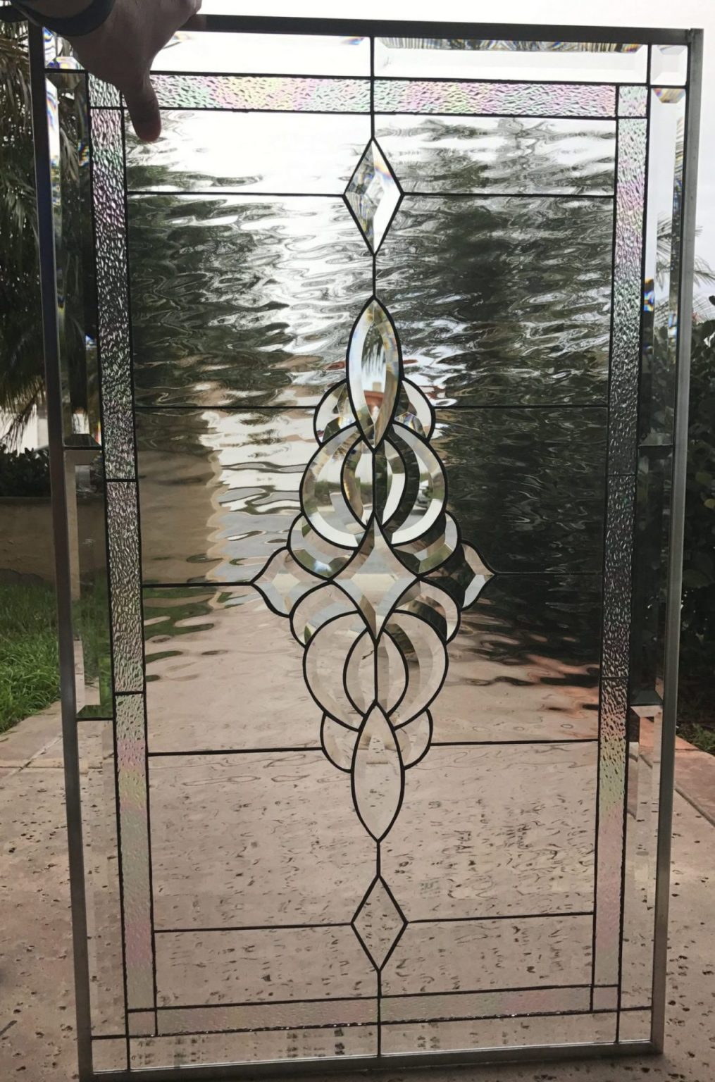 Classic Beveled Clear Glass Cluster with Leaded Waterglass