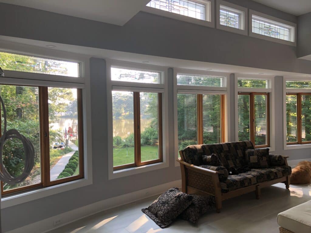 Beautiful set of all clear beveled transom windows