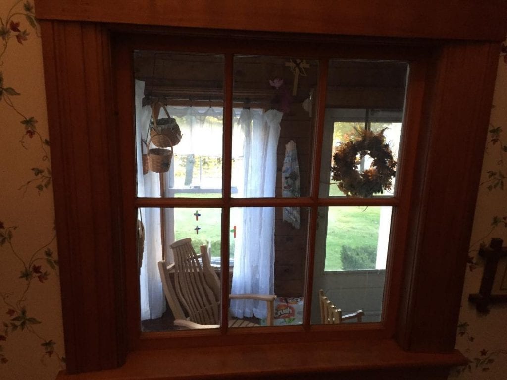 Lovely Wood Sash Framed Victorian Partition Window Installed BEFORE