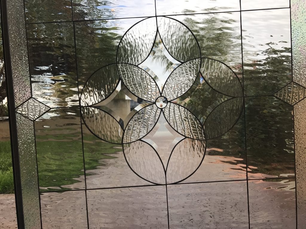 The Elegant Hermosa Leaded Stained And Beveled Glass Window Panel