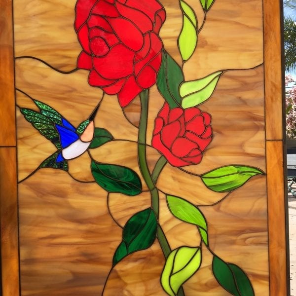 Hummingbirds Stained Glass Windows, Panels And Hangings