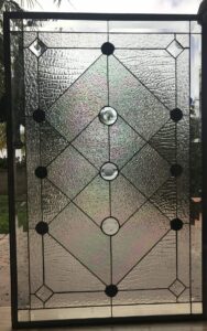 Wow! The "Clayton" Elegant Beveled & Clear textured Leaded Glass Window