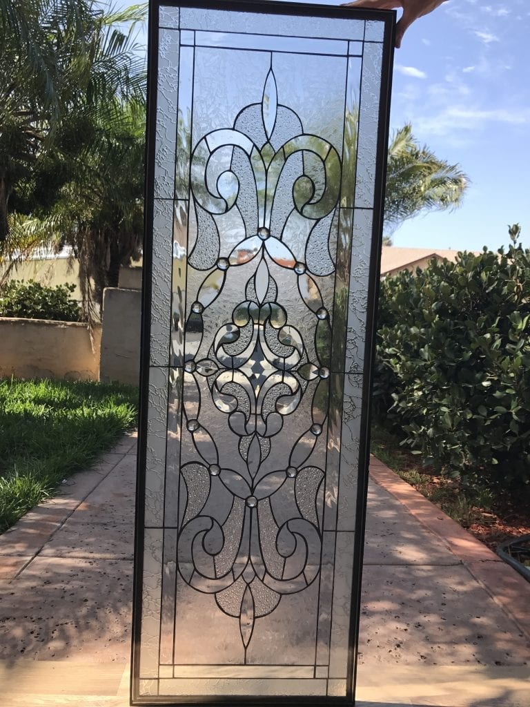 Simply Stunning! The "Victorville" Stained & Beveled Glass Window Panel