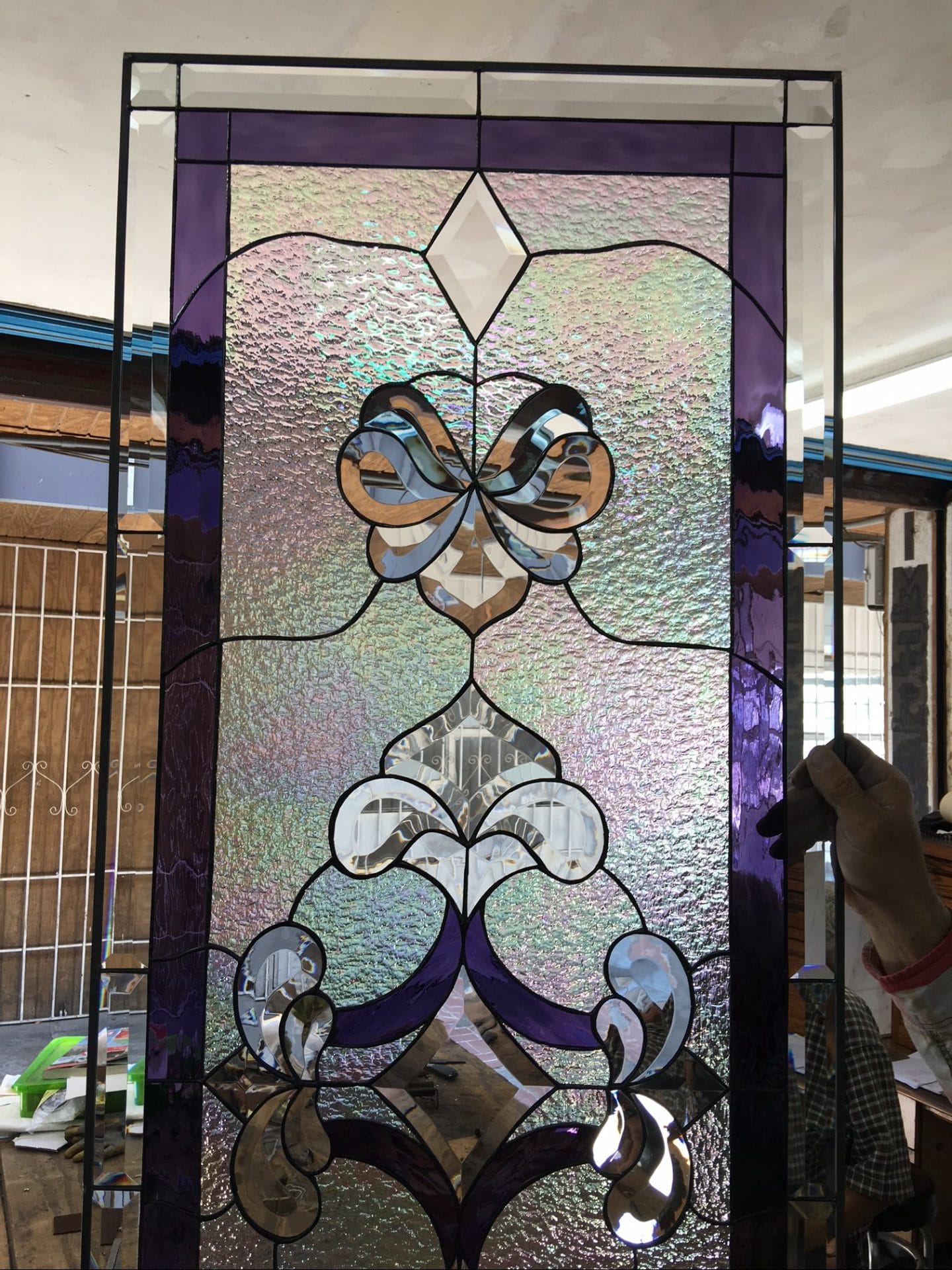 Exquisite! The "Imperial" Beveled Cluster Stained Glass Leaded Window ...