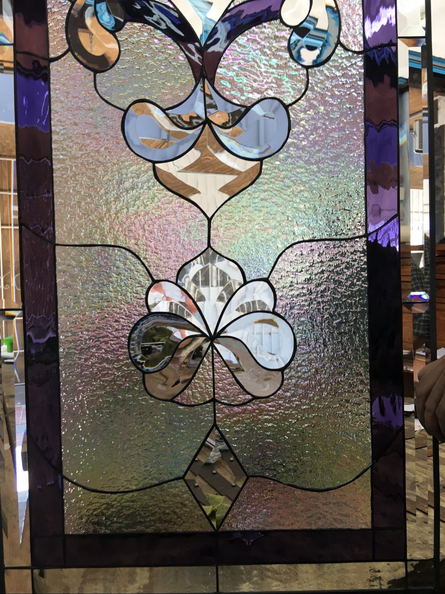 Exquisite! The "Imperial" Beveled Cluster Stained Glass Leaded Window ...