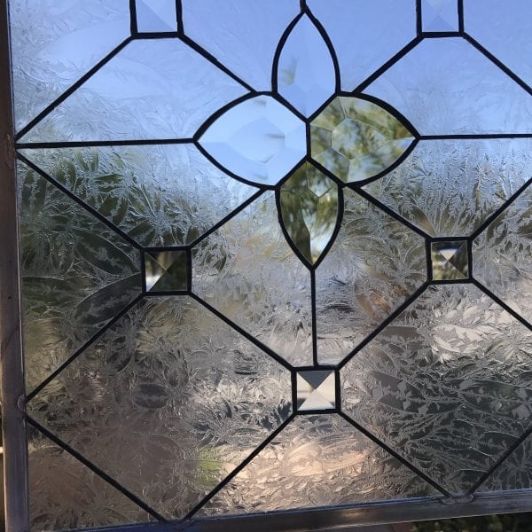 Geometric & Clear Beveled Glass - StainedGlassWindows.com