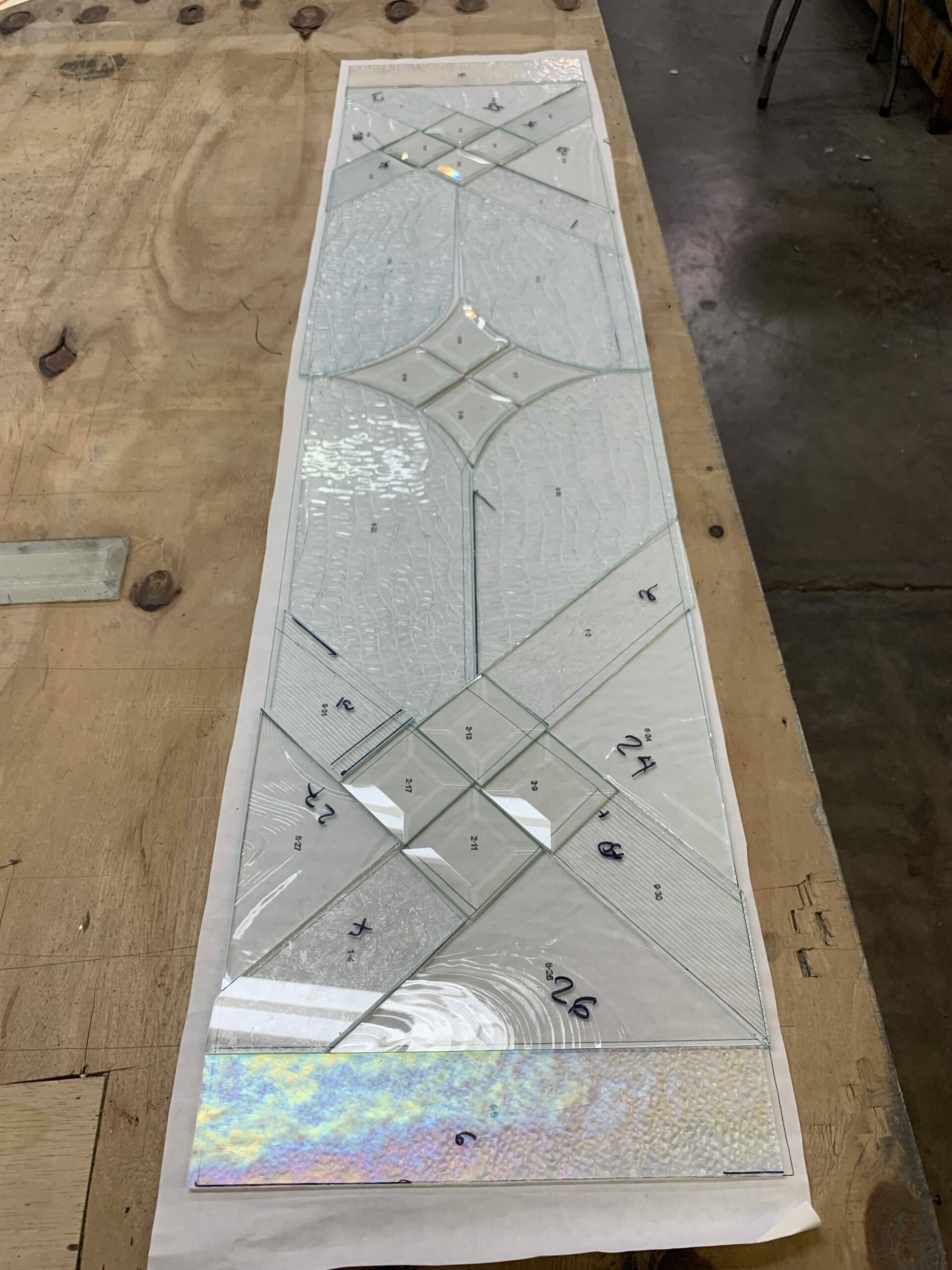 Stained Glass Installed To Provide Privacy And Allow Light To Filter ...