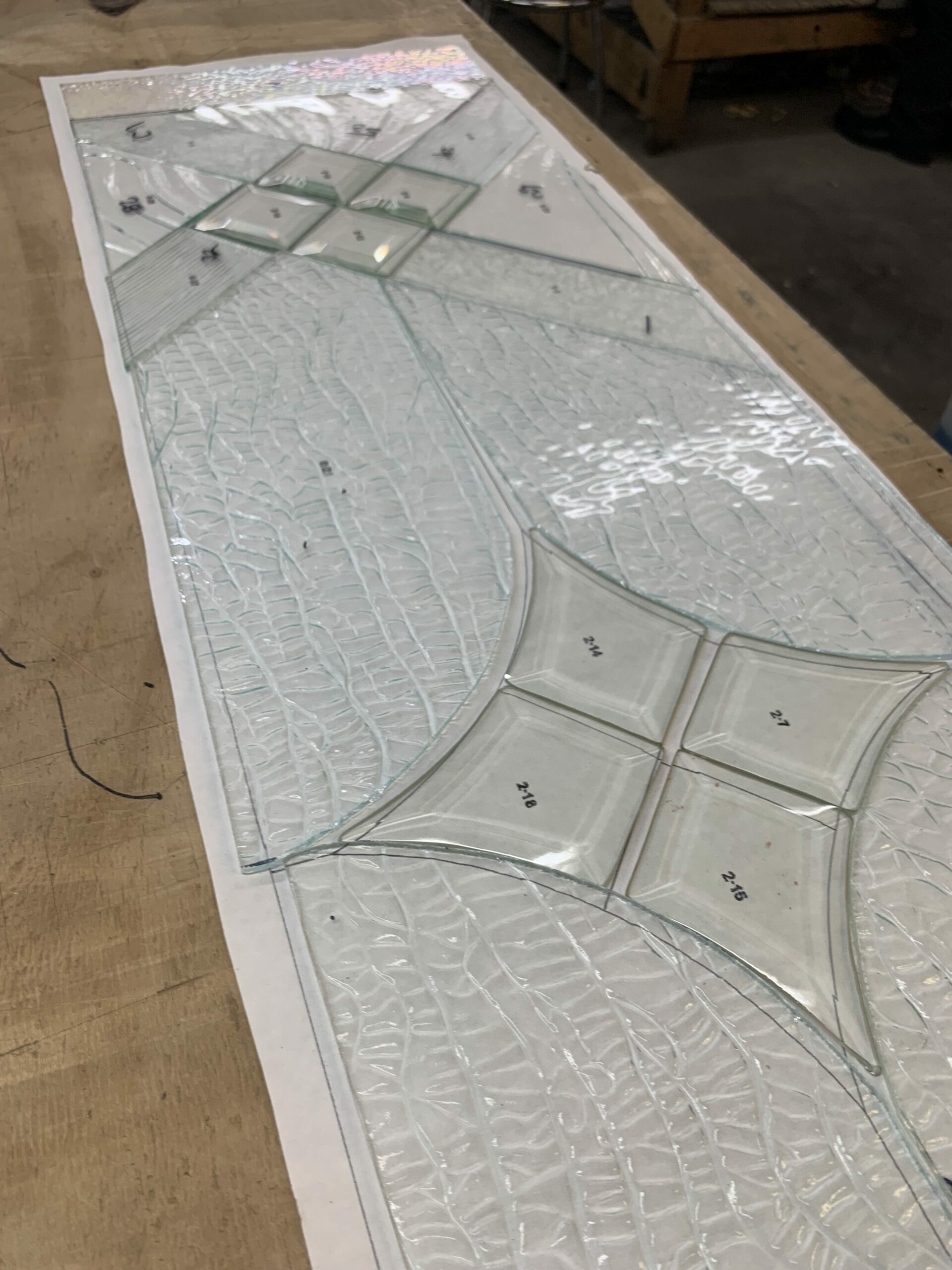 Stained Glass Installed To Provide Privacy And Allow Light To Filter ...