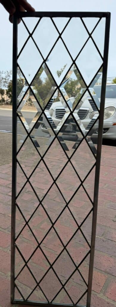 Frosted Glue Chip Beveled Diamond Window (Two Available)